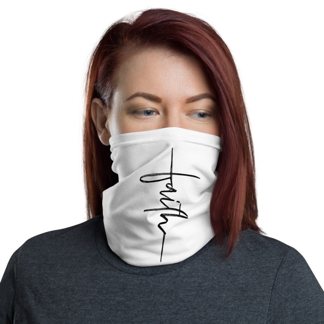 Faith Cross Face Mask Neck Gaiter - Etsy