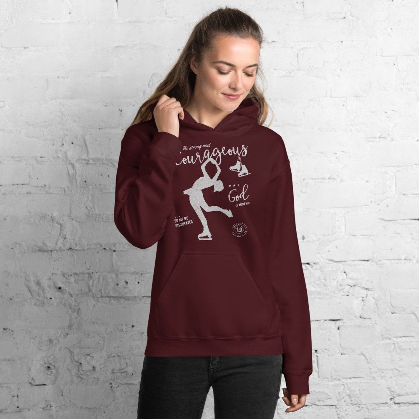 Christian Bible Verse Ice Skating Unisex Hoodie - Etsy