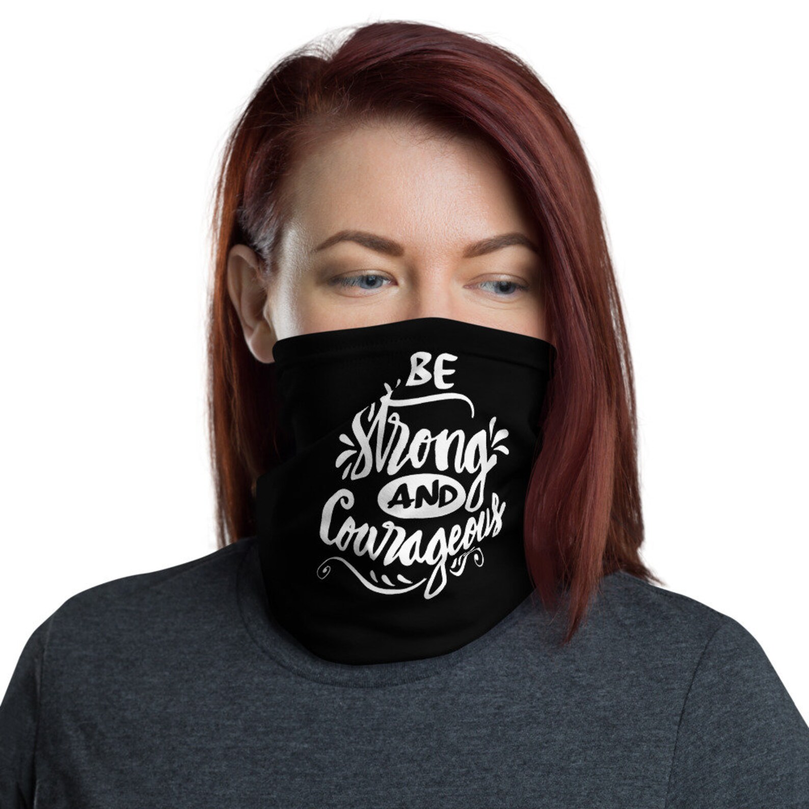 Be Strong Bible Verse Joshua 1:9 Neck Gaiter Face Mask - Etsy