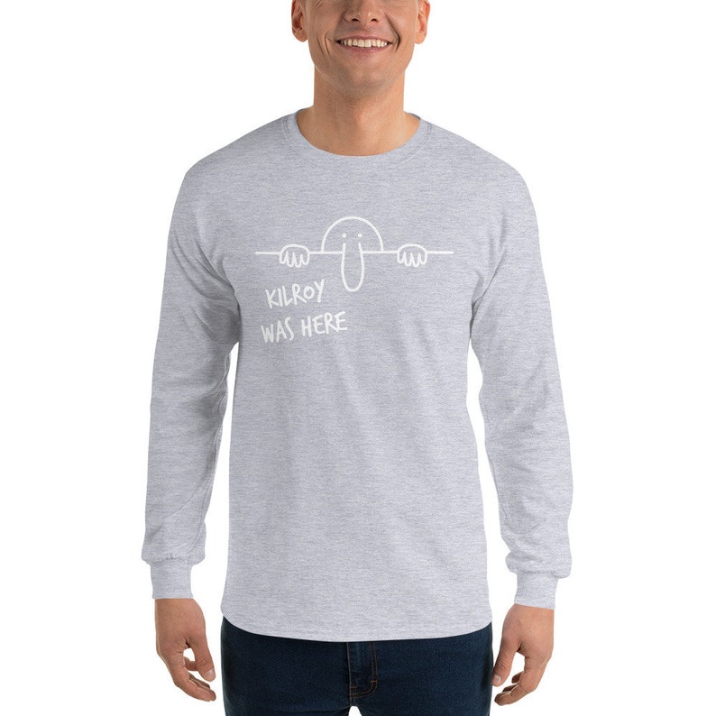 Kilroy Was Here Men’s Long Sleeve Shirt - Etsy