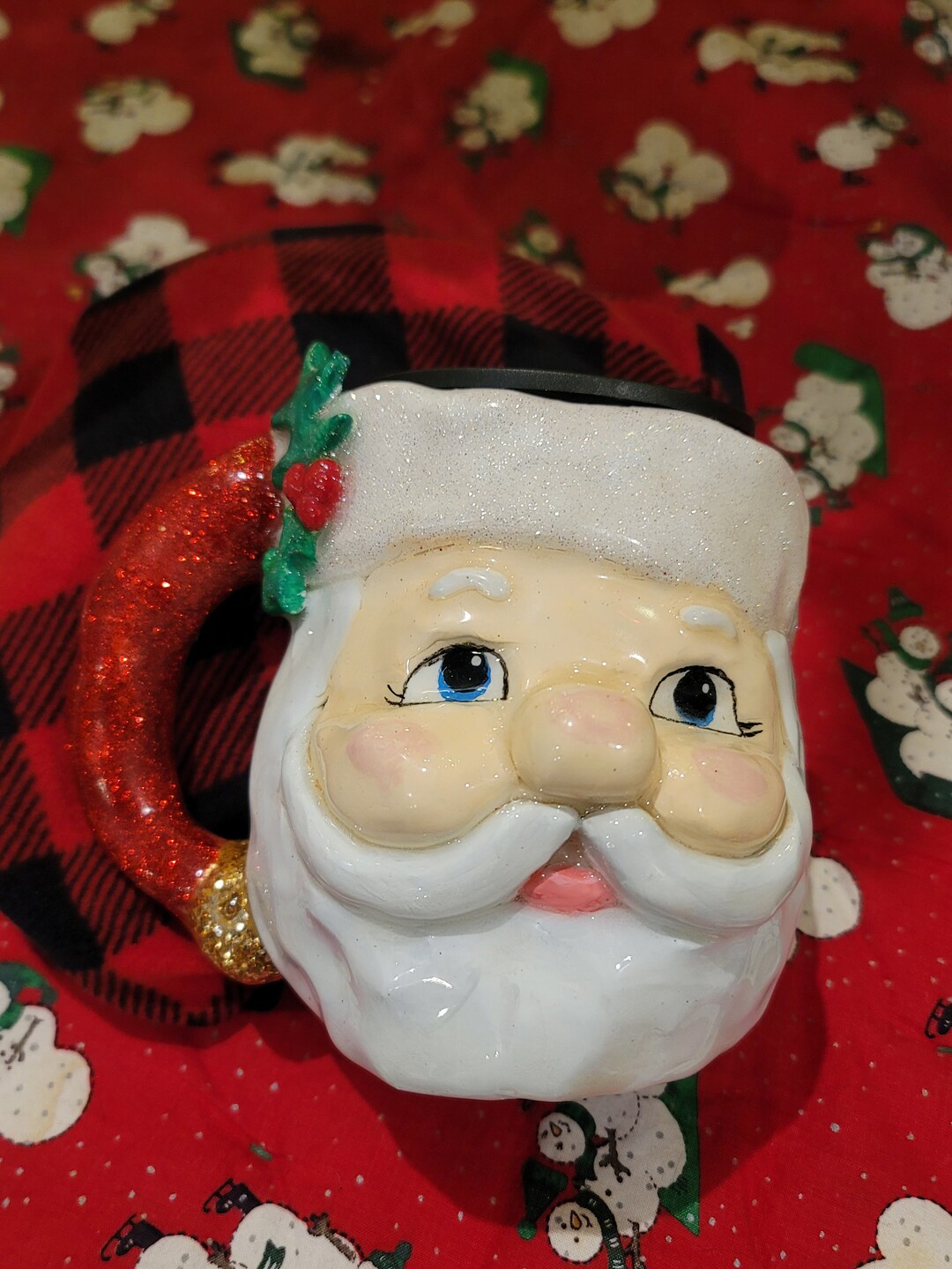 Vintage-inspired 3D Santa Face Mug Unique Stainless Steel - Etsy