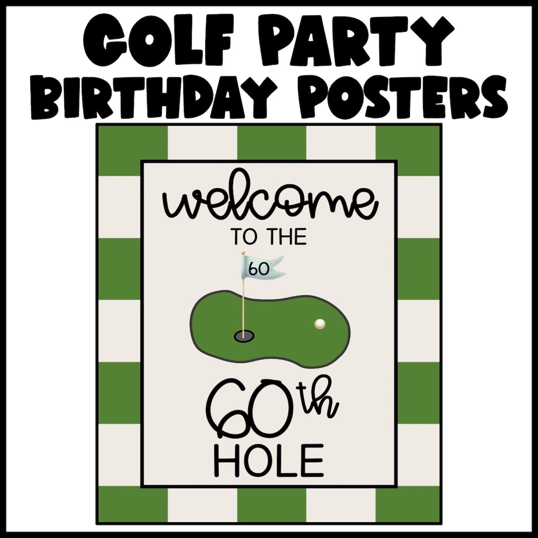 Welcome Golf Hole Bar Sign, Golf Party Decor, Hole in One Party, Golf ...