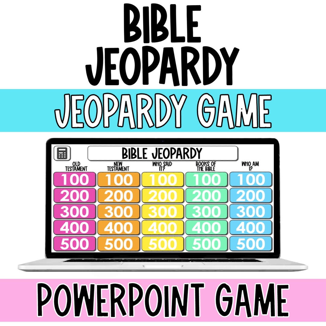 Bible Jeopardy Game, Church Game, Women's Group Game, Sunday School ...