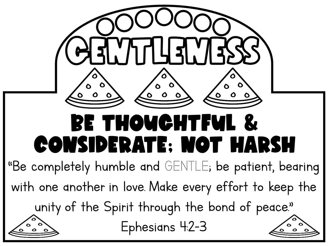 Fruit of the Spirit Coloring Crown Headband, Printable Kids Bible Verse ...