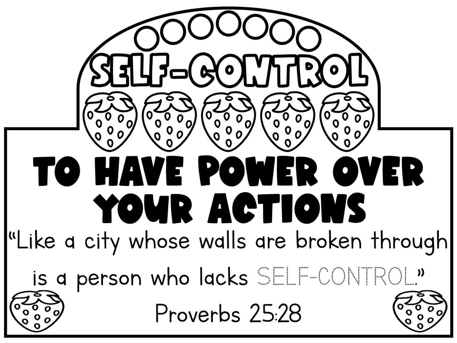 Fruit of the Spirit Coloring Crown Headband, Printable Kids Bible Verse ...