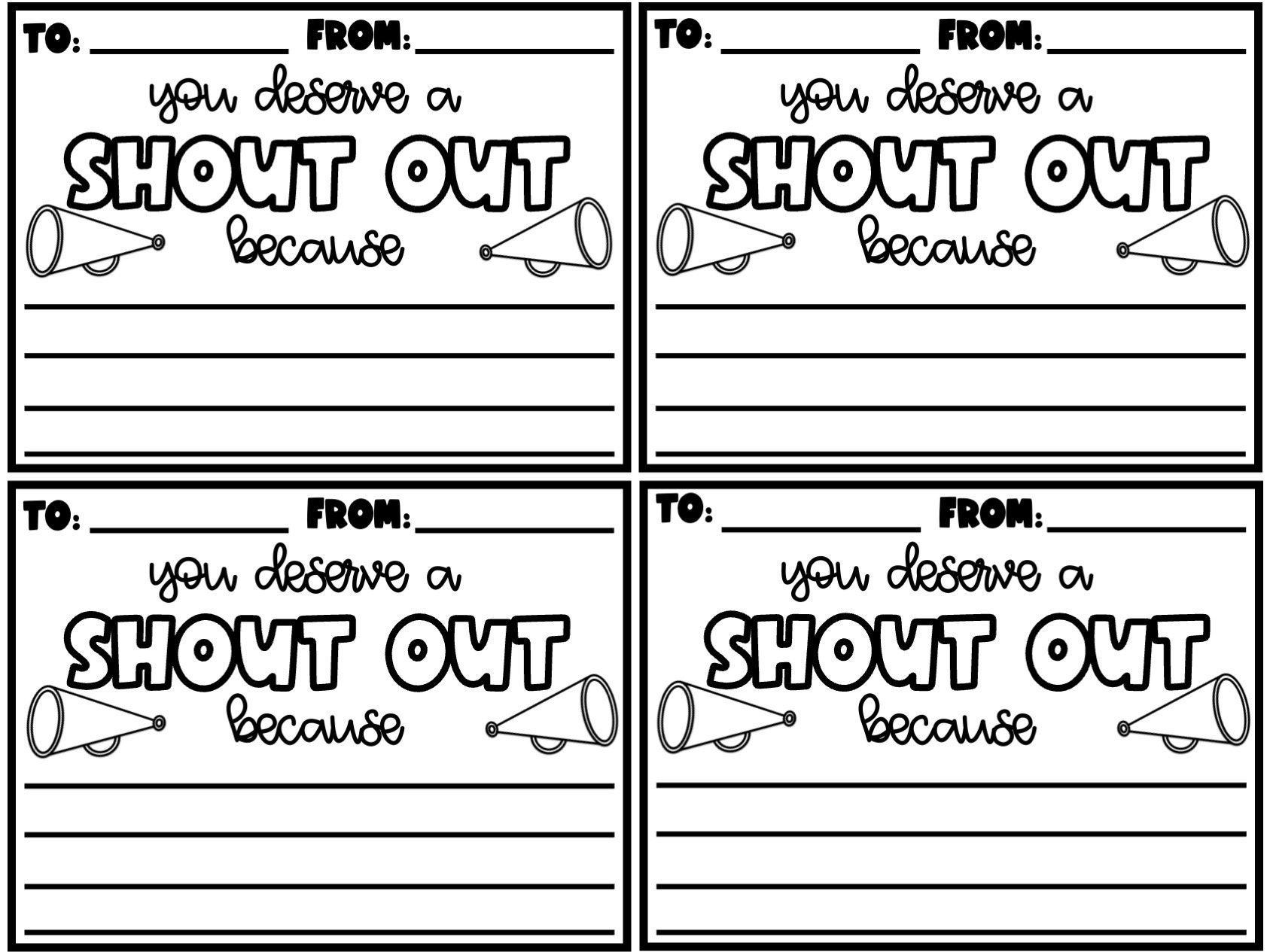 Staff Shout Out Digital Printables Staff Classroom Student, Caught ...