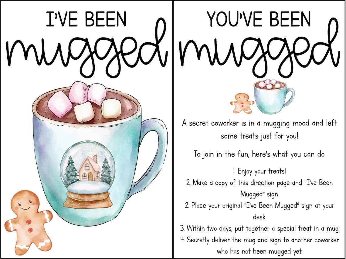 You've Been Mugged Christmas Printable, We've Been Mugged Neighborhood ...