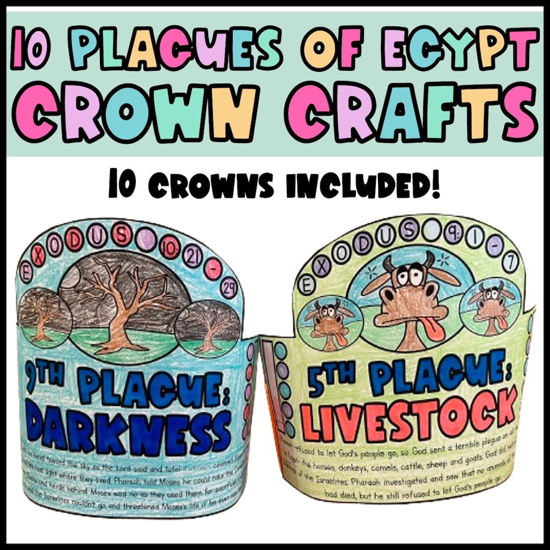 Ten Plagues of Egypt Craft, Moses and the Ten Plagues, Passover Crafts ...