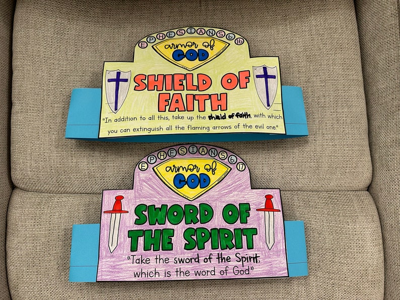 Armor of God Headband Crowns, Sunday School Craft, Armor of God ...