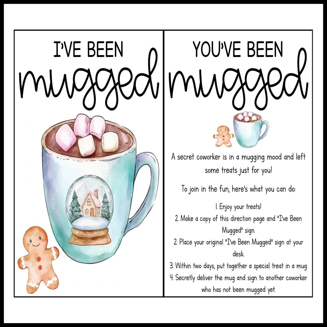 You've Been Mugged Christmas Printable, We've Been Mugged Neighborhood ...