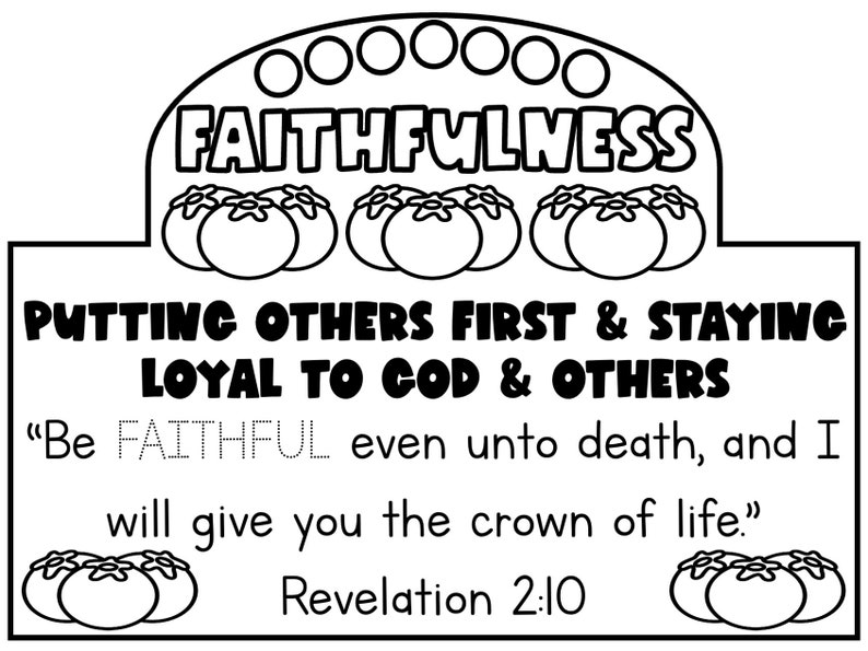 Fruit of the Spirit Coloring Crown Headband, Printable Kids Bible Verse ...