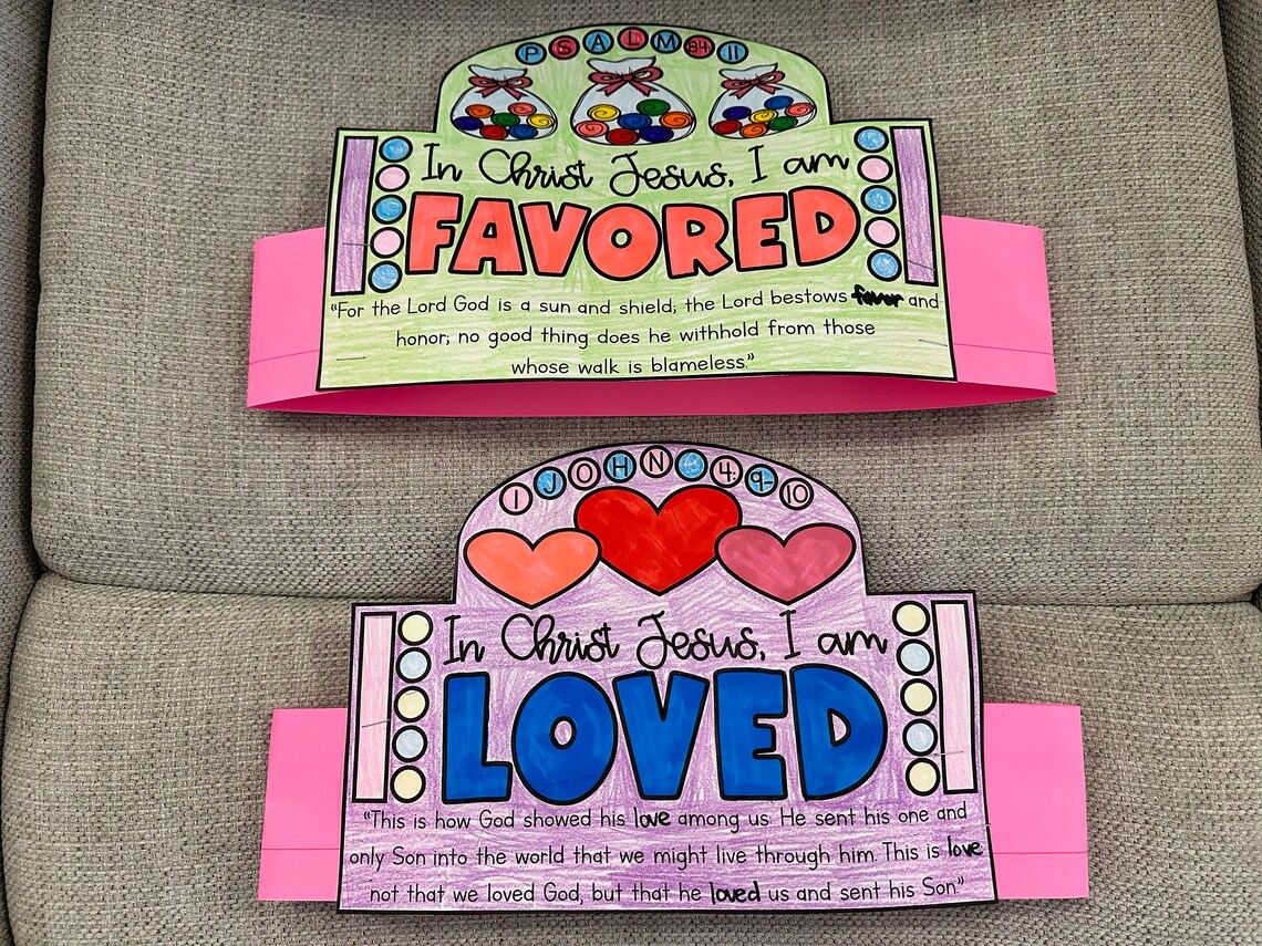 Identity in Christ Headband Crowns, Printable Bible Activity, Kids ...