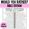 Bible Would You Rather Game, Bible This or That, Printable Church Game ...