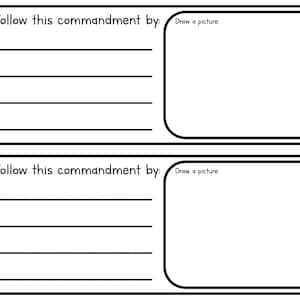 Ten Commandments Coloring Crown Headband, Printable Kids Bible Verse ...