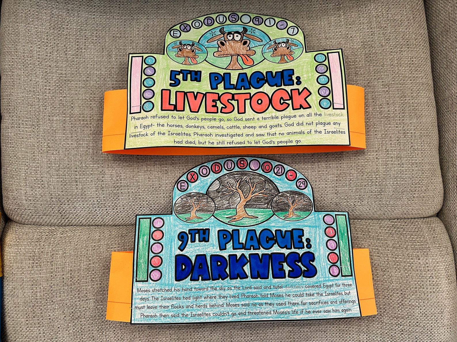 Ten Plagues of Egypt Craft, Moses and the Ten Plagues, Passover Crafts ...