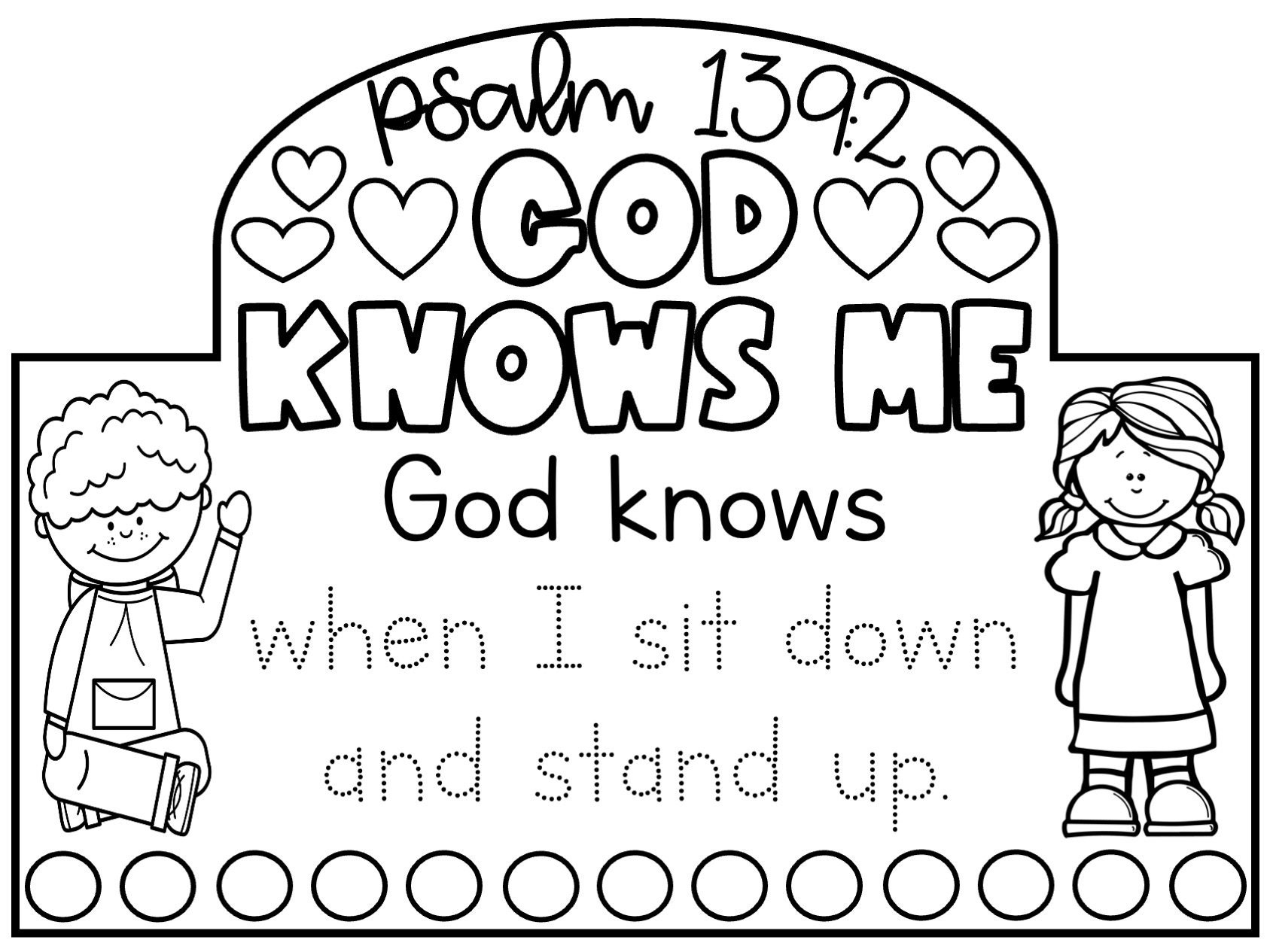 God Knows Me Psalm 139 Headband Crowns, Printable Bible Activity, Kids ...