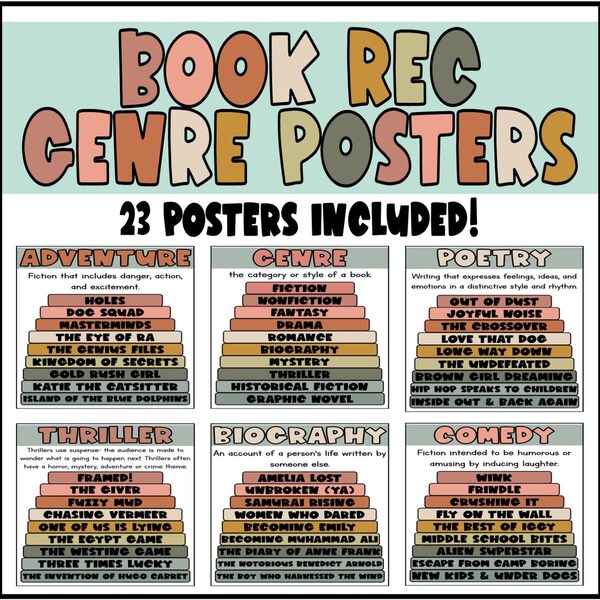 Middle School Reading Posters - Etsy