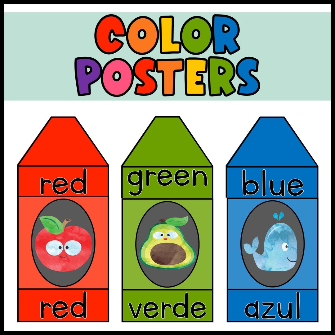 Crayon Color Posters Classroom Decorations Printable Classroom Decor ...