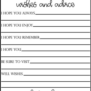 Printable Retirement Wishes Template, Minimalist Retirement Keepsake ...