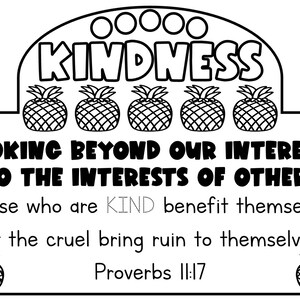 Fruit of the Spirit Coloring Crown Headband, Printable Kids Bible Verse ...