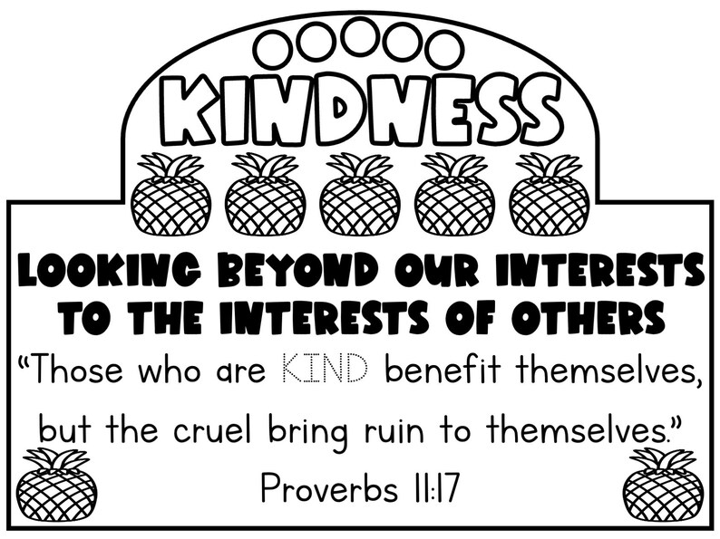 Fruit of the Spirit Coloring Crown Headband, Printable Kids Bible Verse ...