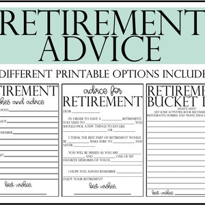 Printable Retirement Wishes Template, Minimalist Retirement Keepsake ...