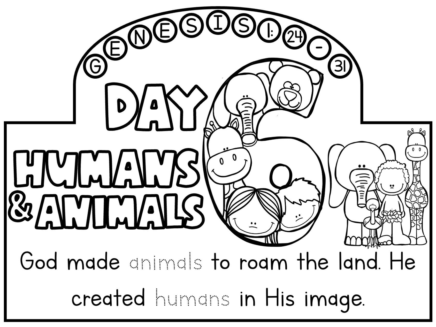 Days of Creation Coloring Crown Headbands, Printable Bible Activity ...