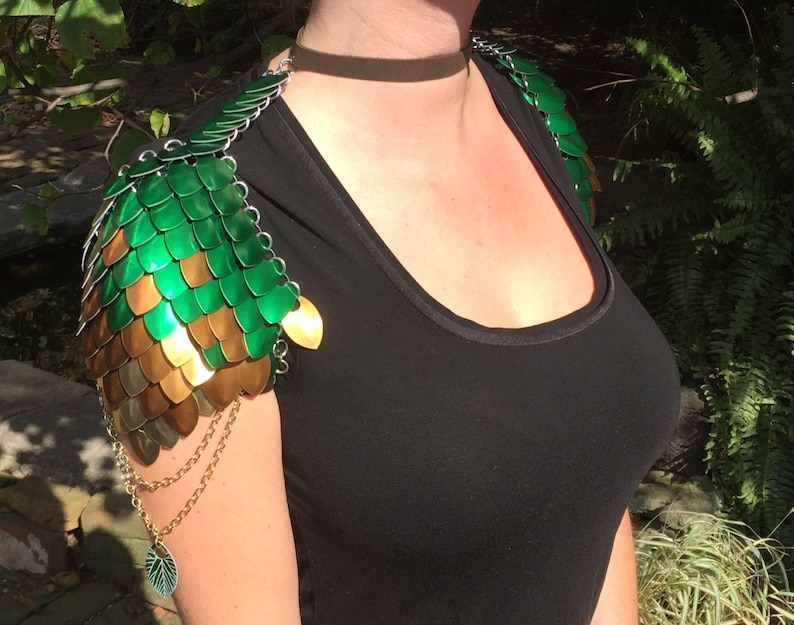 Laser Etched*** Scale Mail Shoulders - Scalemail - Armor Shoulders ...