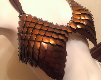 Scalemail Bra - Armor - Scale Mail Top - Bellydance Top - Scale Mail ...