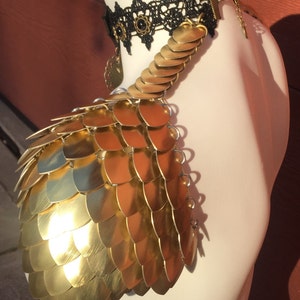 Gold Scale Mail Shoulders - Armor Shoulders - Scale Mail Pauldrons ...