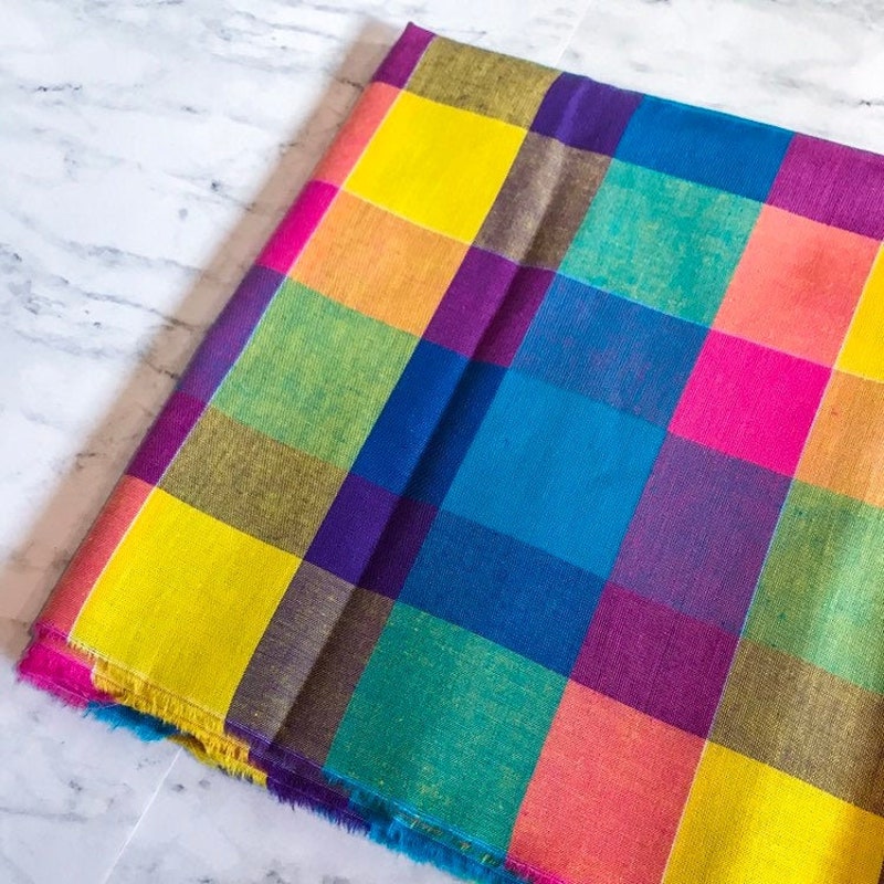 Madras Plaid Fabric - Etsy