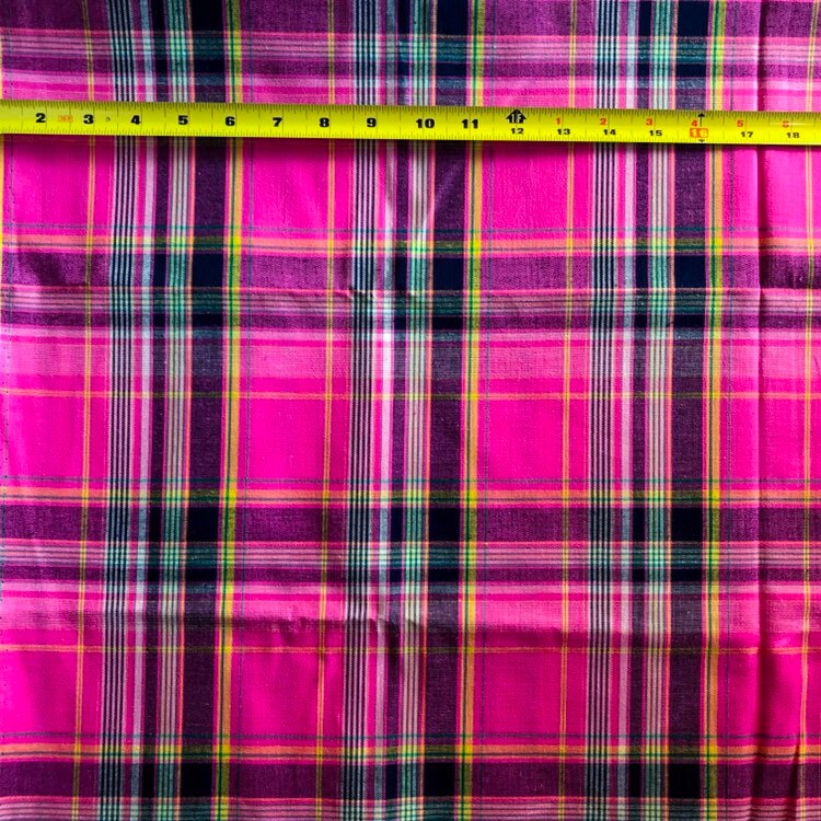 RASPBERRY MADRAS Fat Quarter 100% Cotton 20x20 Inches 50x50 - Etsy