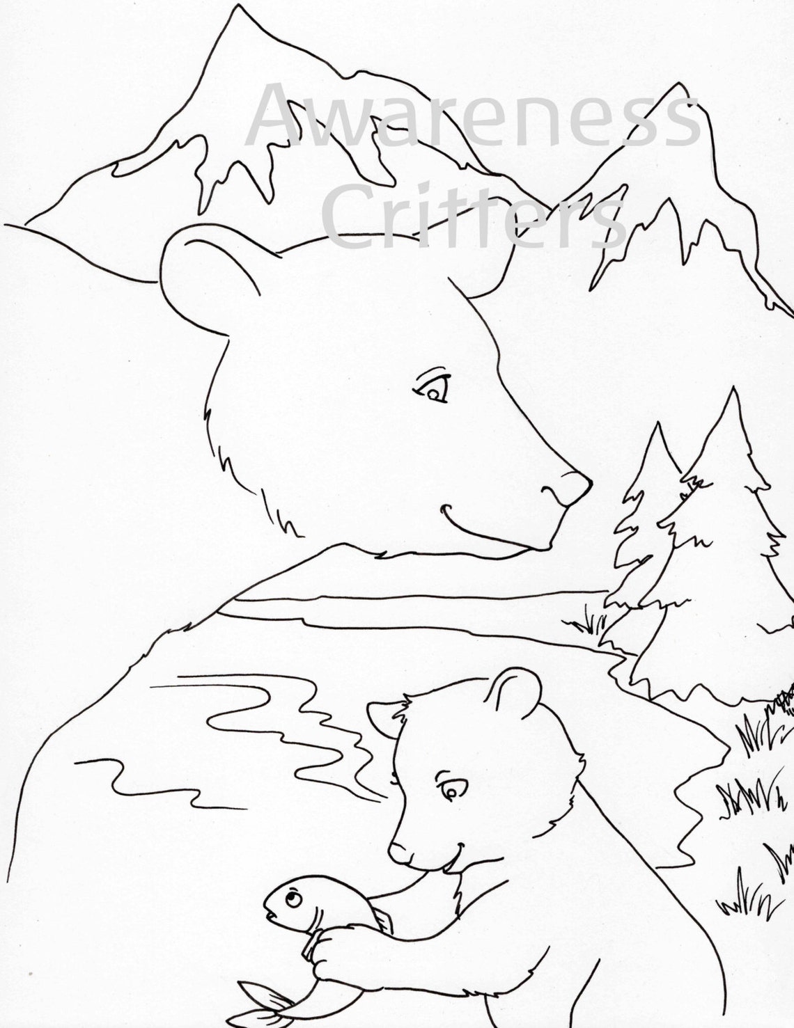 Animal Family Coloring Page Packet - Etsy
