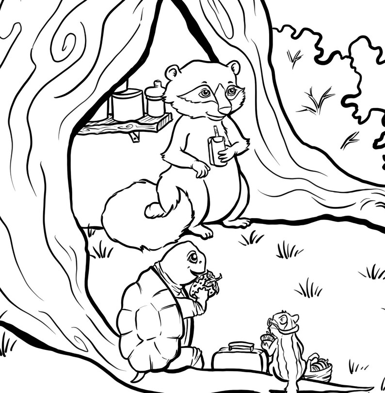 Allergy/eoe Awareness Critter Poster and Coloring Page - Etsy