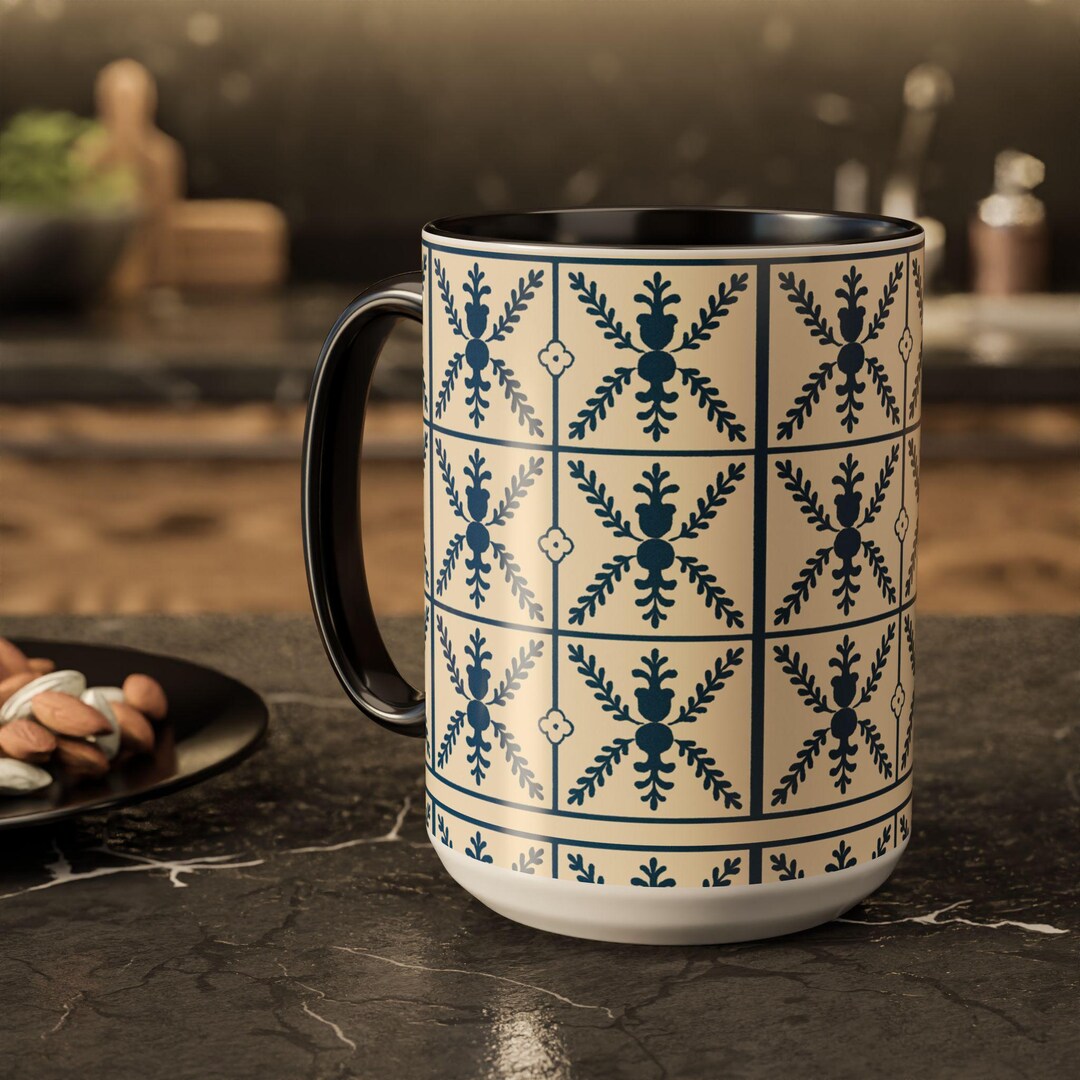 Moroccan Tile Coffee Mug: Vibrant Boho Tea Cup, Unique Drinkware - Etsy