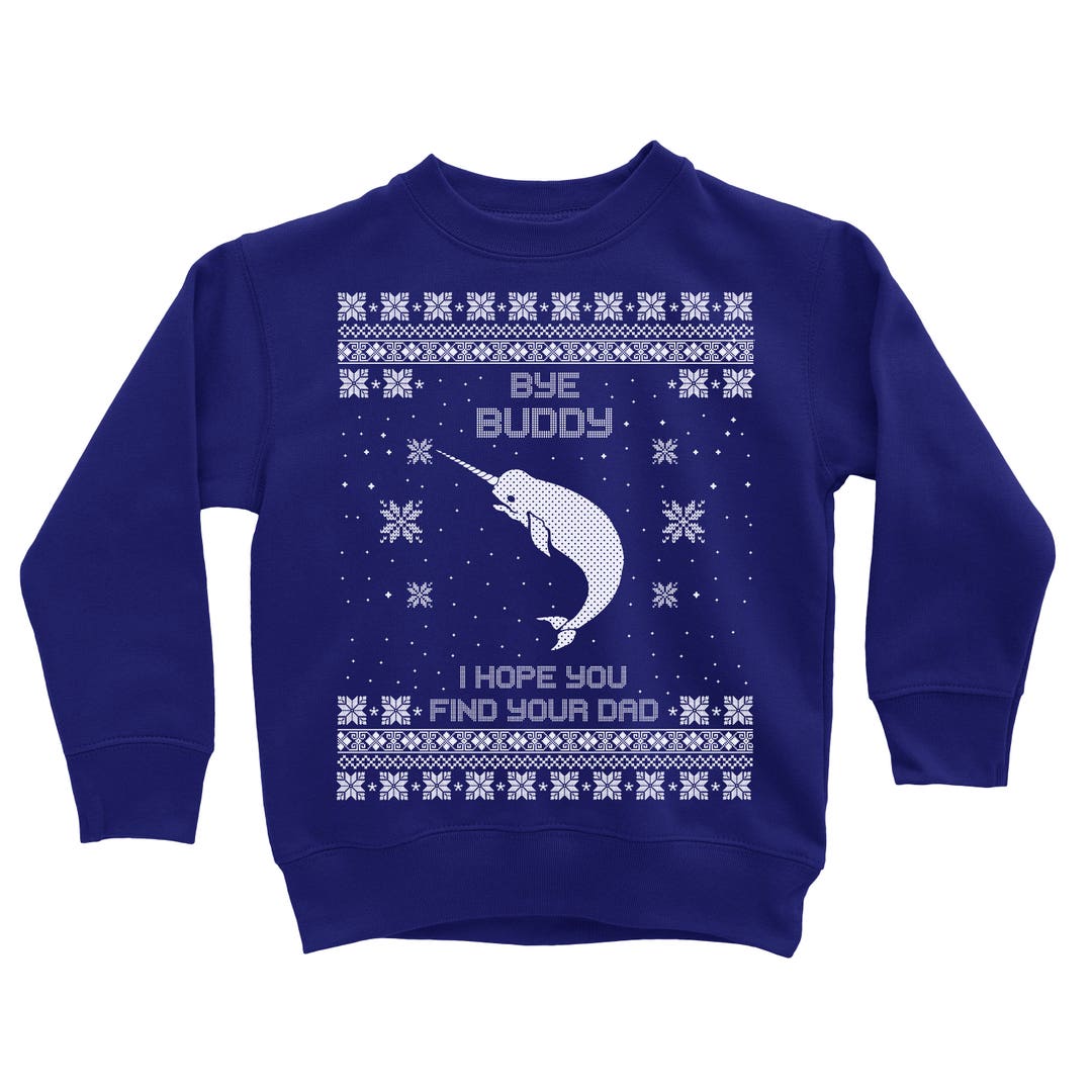 Toddler 'bye Buddy' Narwhal Christmas Sweatshirt - Etsy