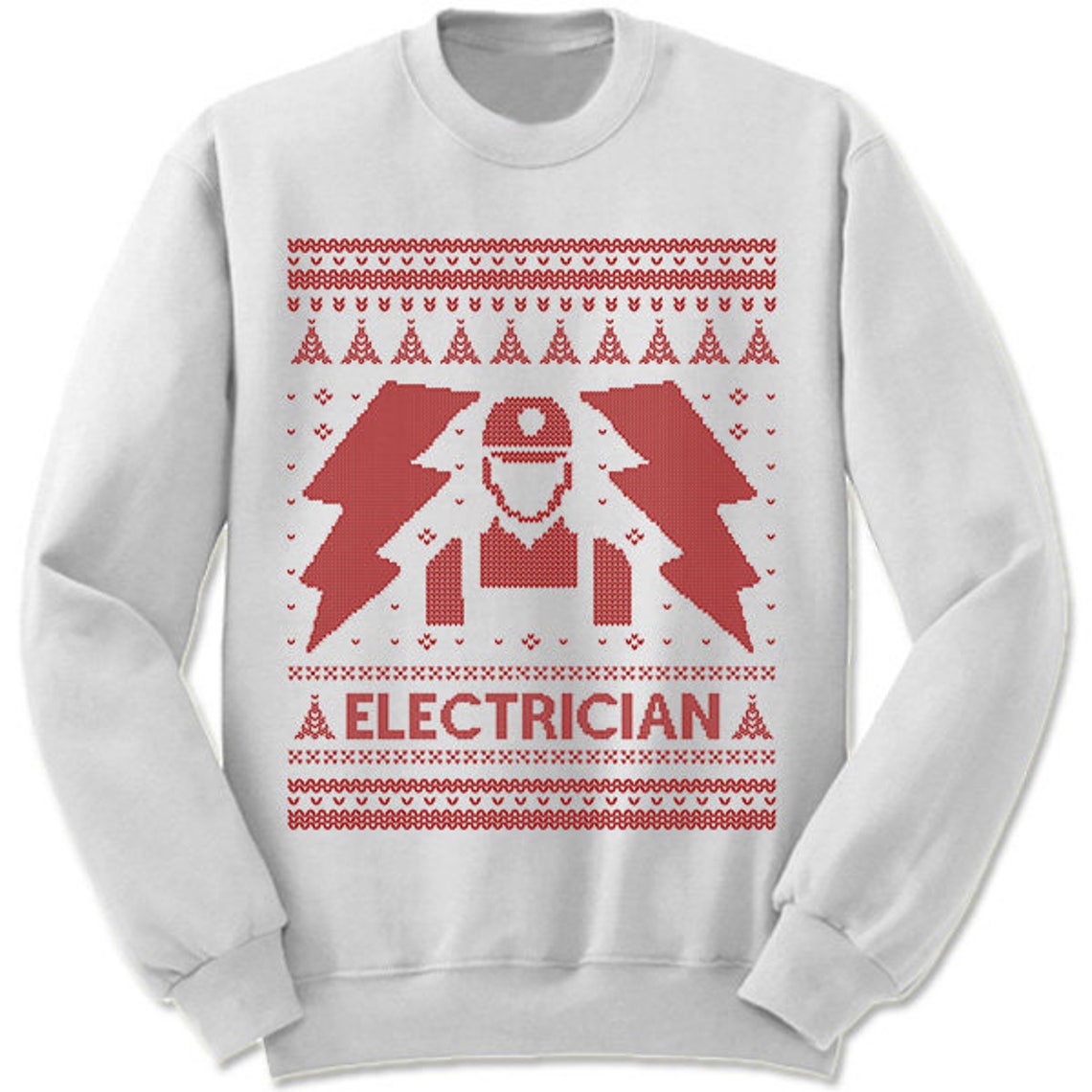 Electrician Ugly Christmas Sweater: Unisex Cotton-poly Fleece Pullover ...
