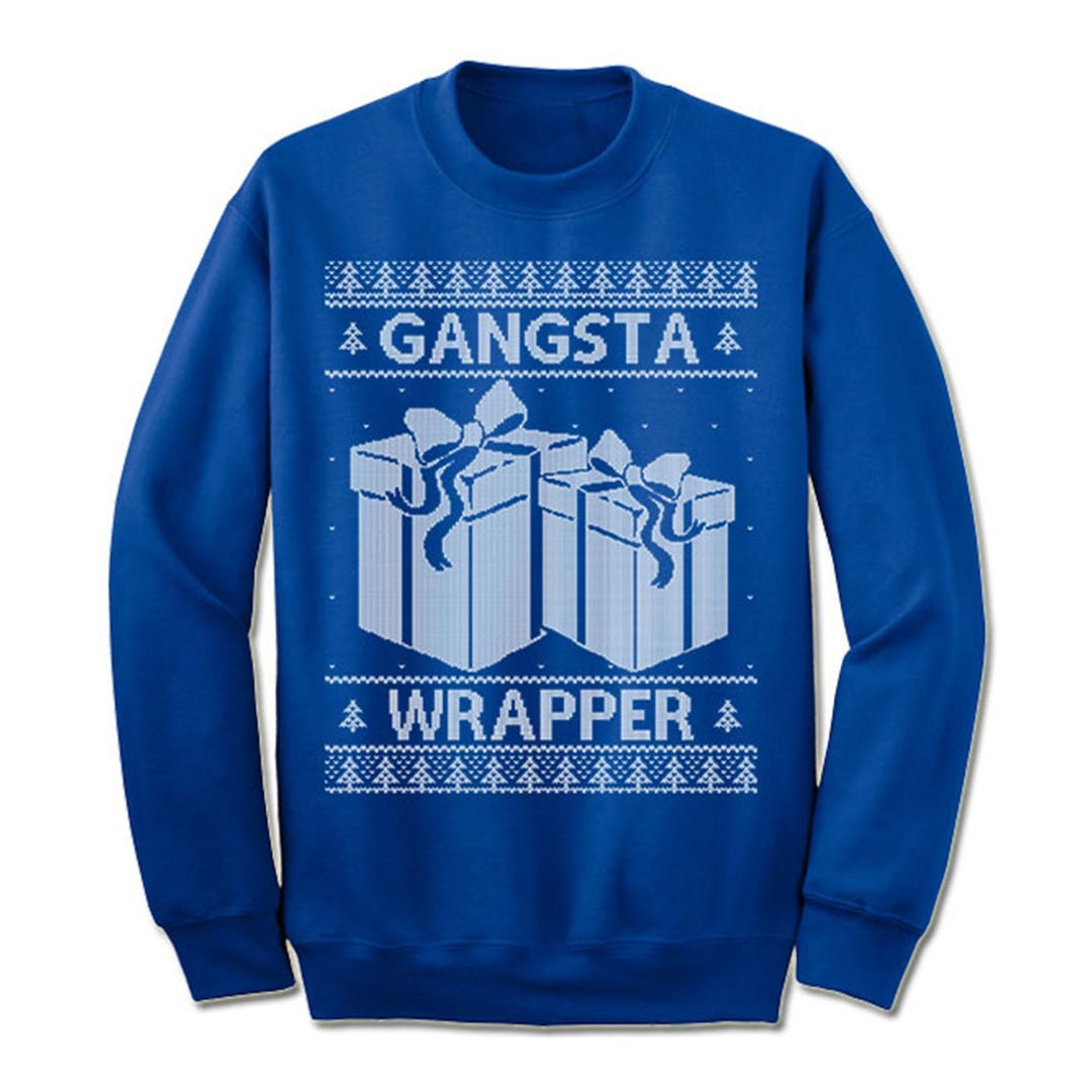 Gangsta Wrapper Ugly Christmas Sweatshirt: Funny Tacky Party Jumper - Etsy
