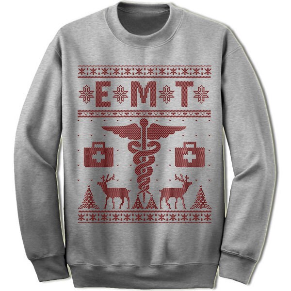 EMT Ugly Christmas Sweater. Emergency Medical Technician Sweater. Gift ...