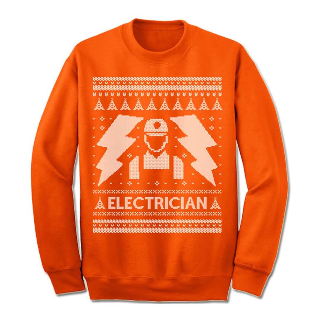 Electrician Ugly Christmas Sweater: Unisex Cotton-poly Fleece Pullover ...