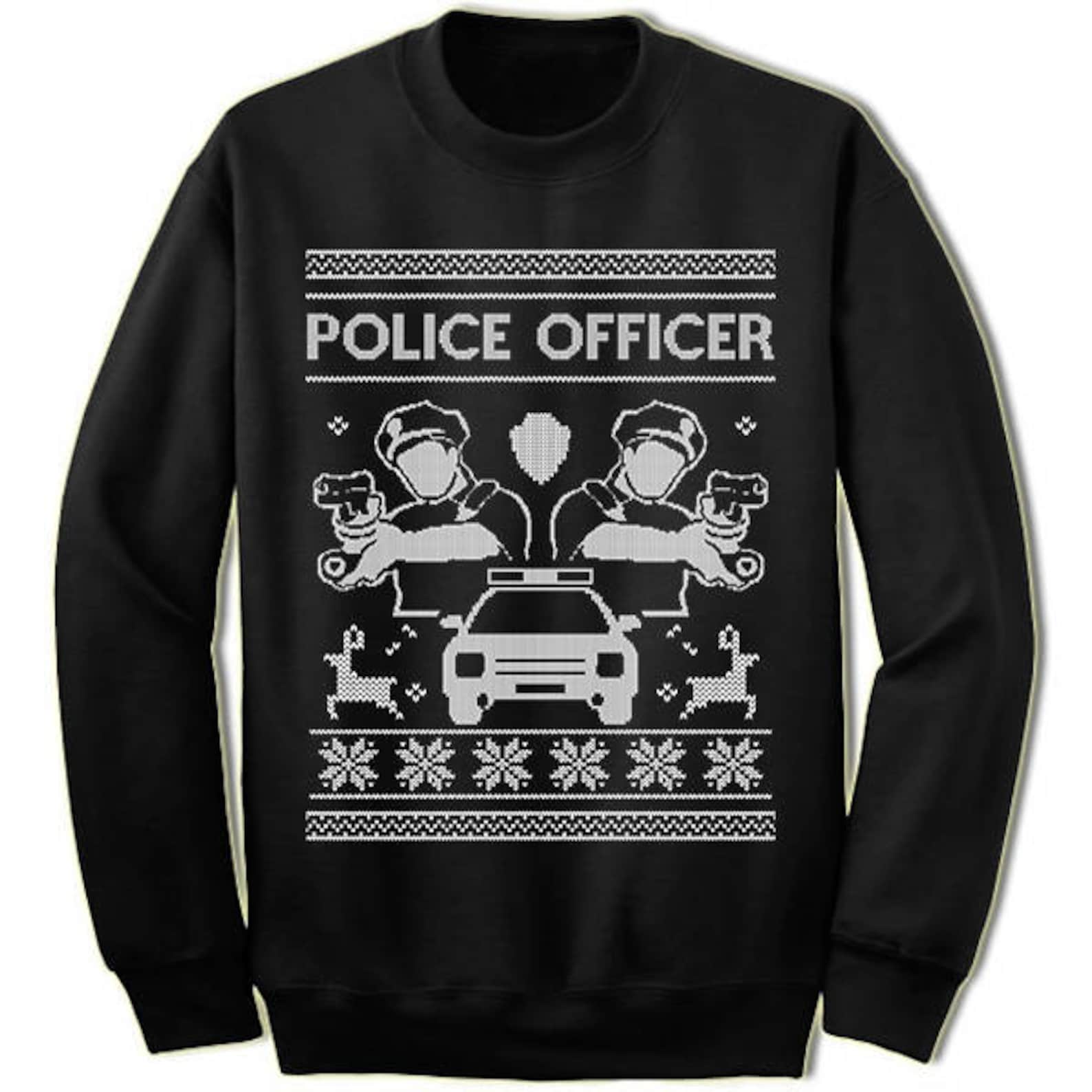 Police Officer Ugly Christmas Sweater: Unisex Holiday Pullover - Etsy