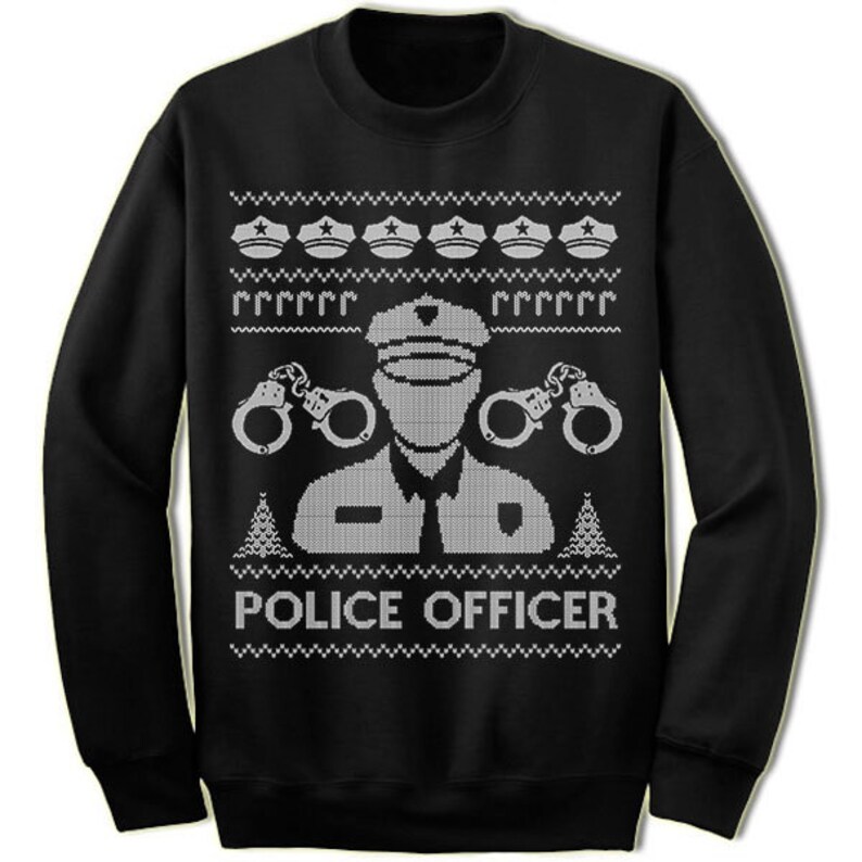 Police Officer Christmas 'ugly' Sweater: Unisex Fleece Pullover - Etsy