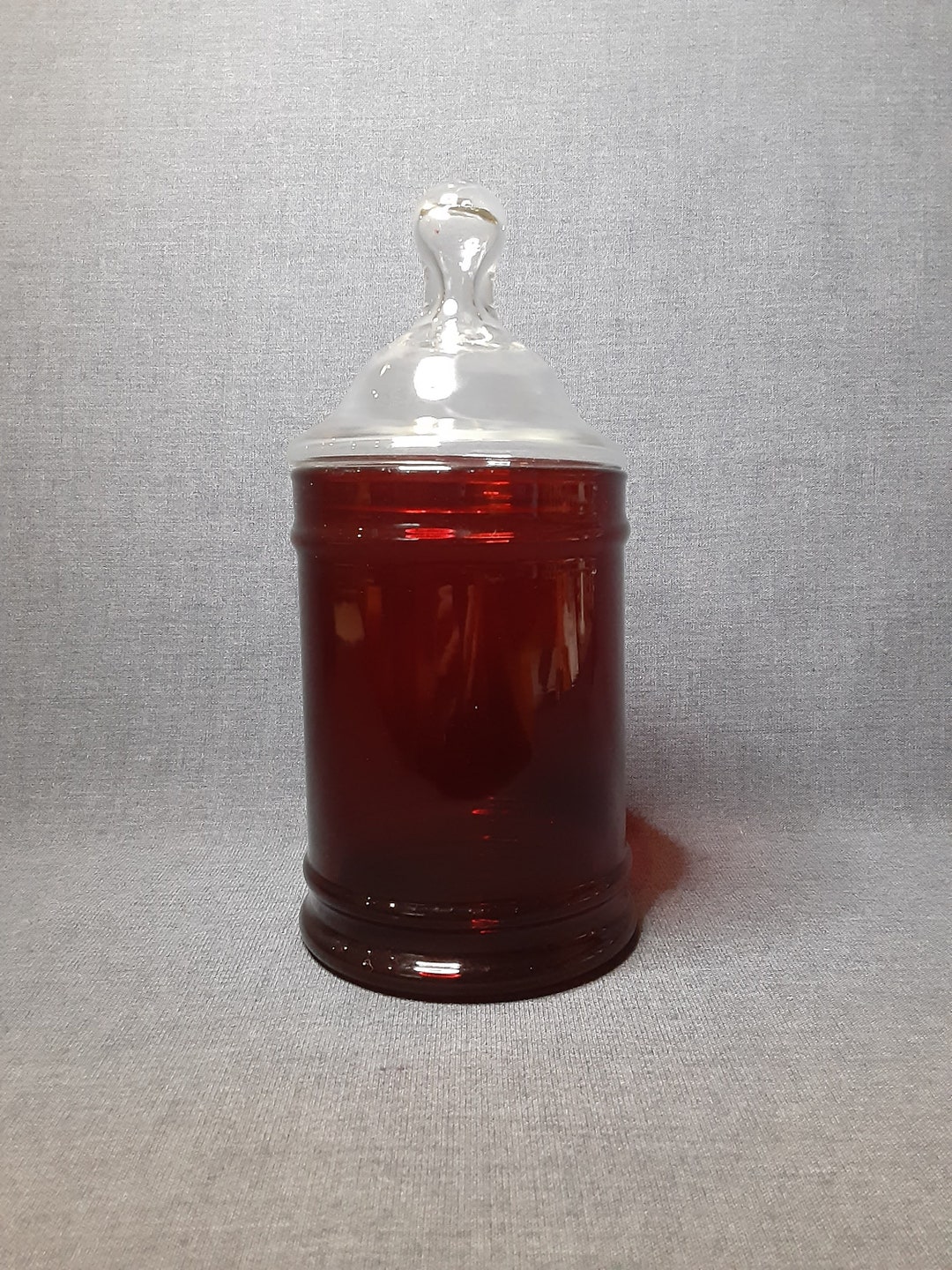 Vintage Anchor Hocking Royal Ruby Apothecary/candy Jar - Etsy