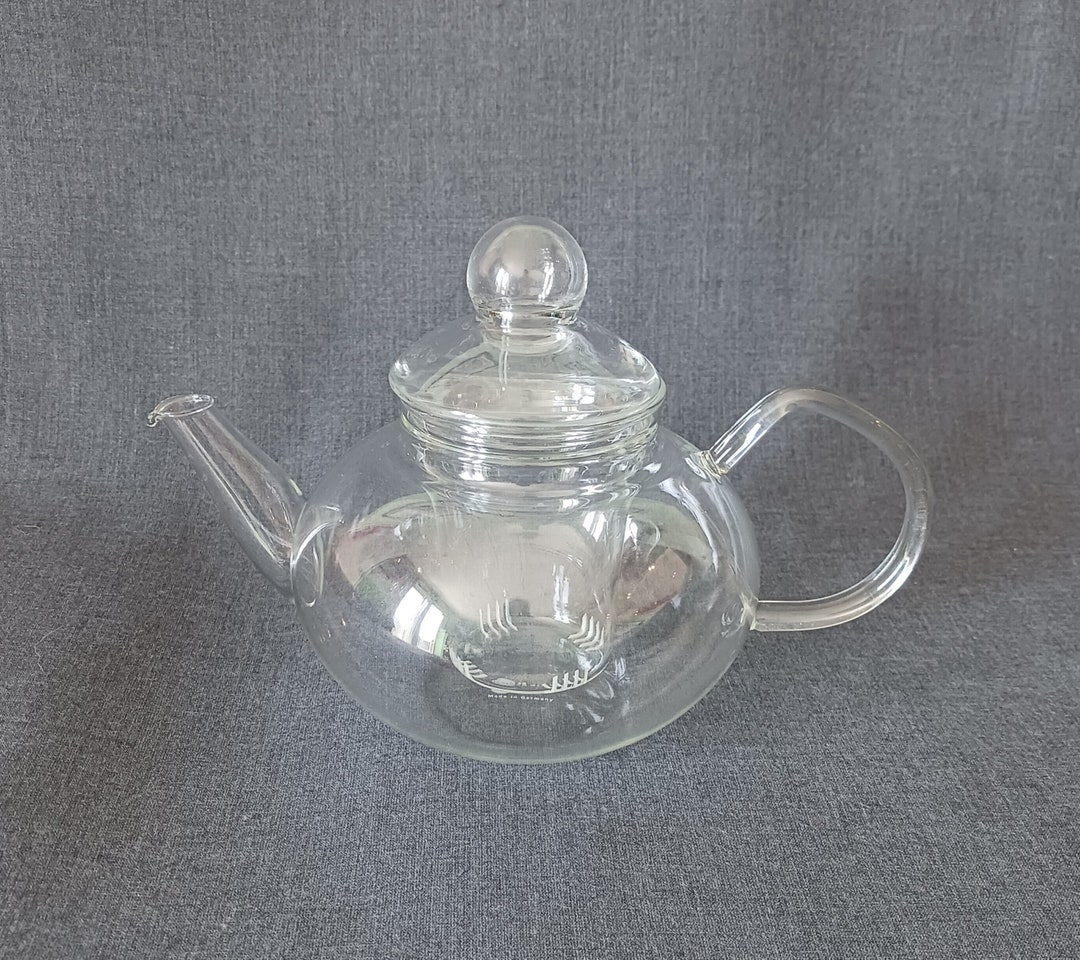 Vintage Jenaer Glas, Clear Glass Teapot With Infuser, Made in Germany ...
