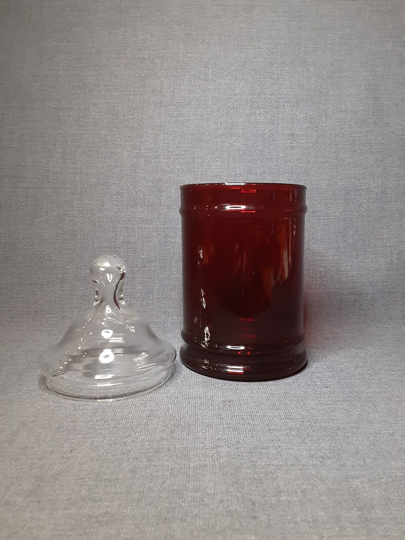 Vintage Anchor Hocking Royal Ruby Apothecary/candy Jar - Etsy