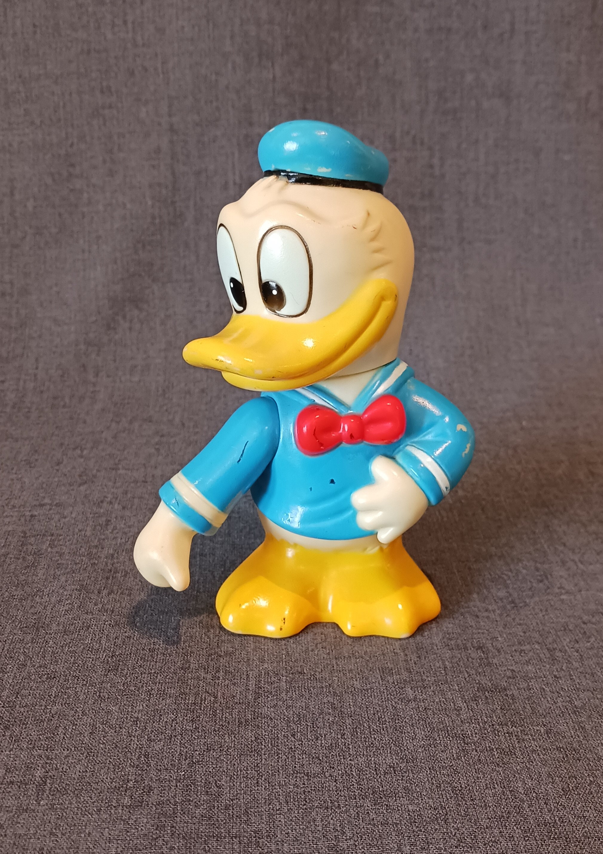 Vintage Walt Disney Donald Duck Bank , 6” Tall With Adjustable Arm ...