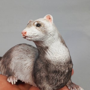 Ferret Figurine : Custom Coloring Available - Etsy