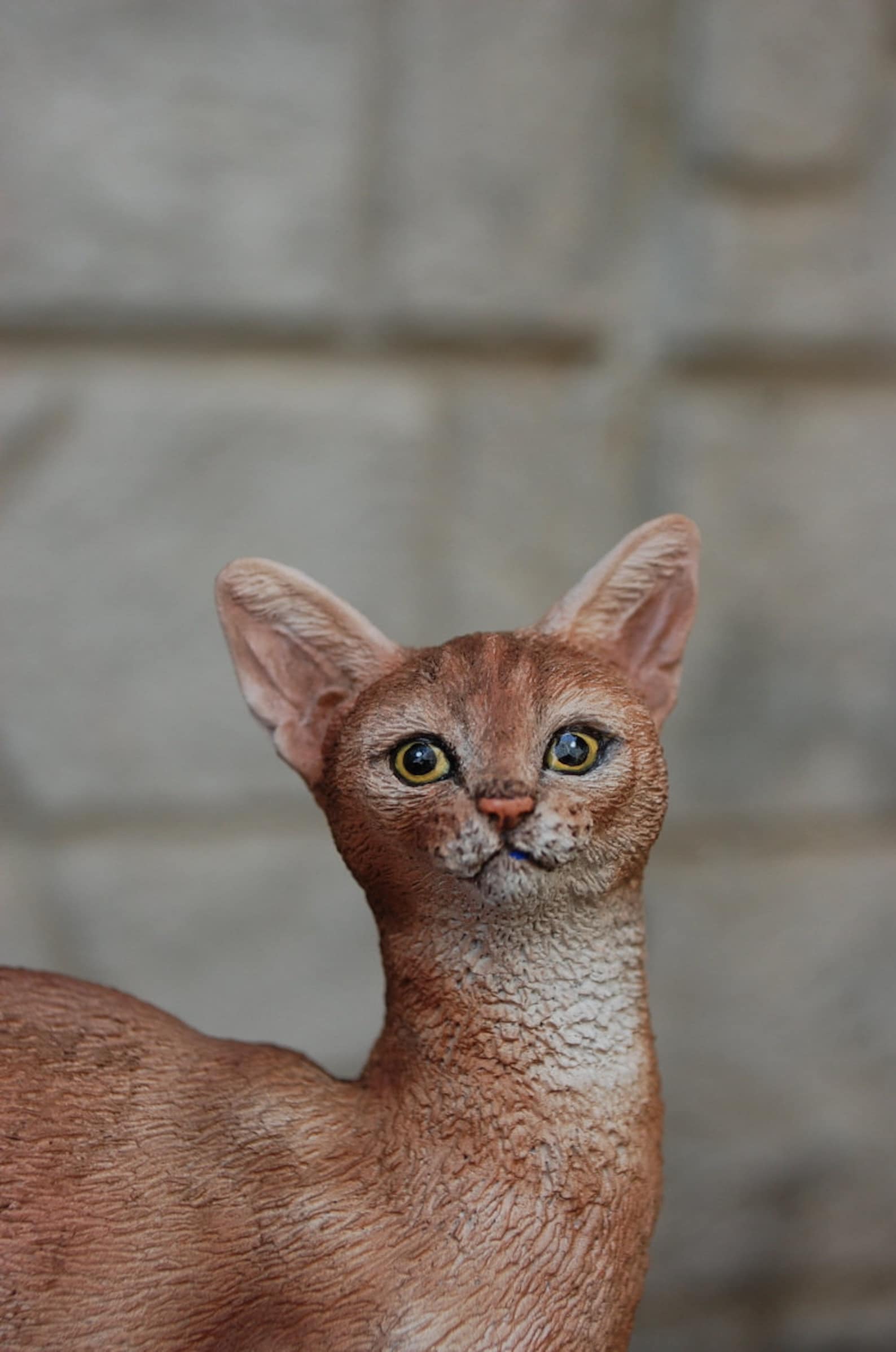 Abyssinian Cat FigurineShall we take a walk together | Etsy