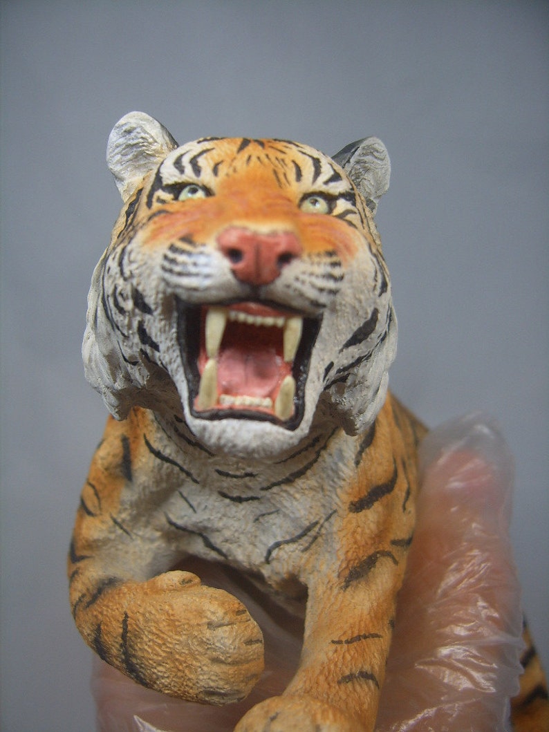 Angry Tiger Figurine - Etsy