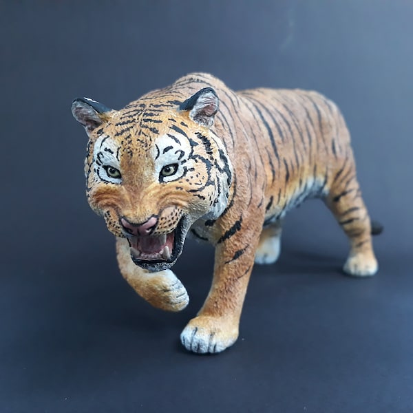 Porcelain Tiger Figurine - Etsy